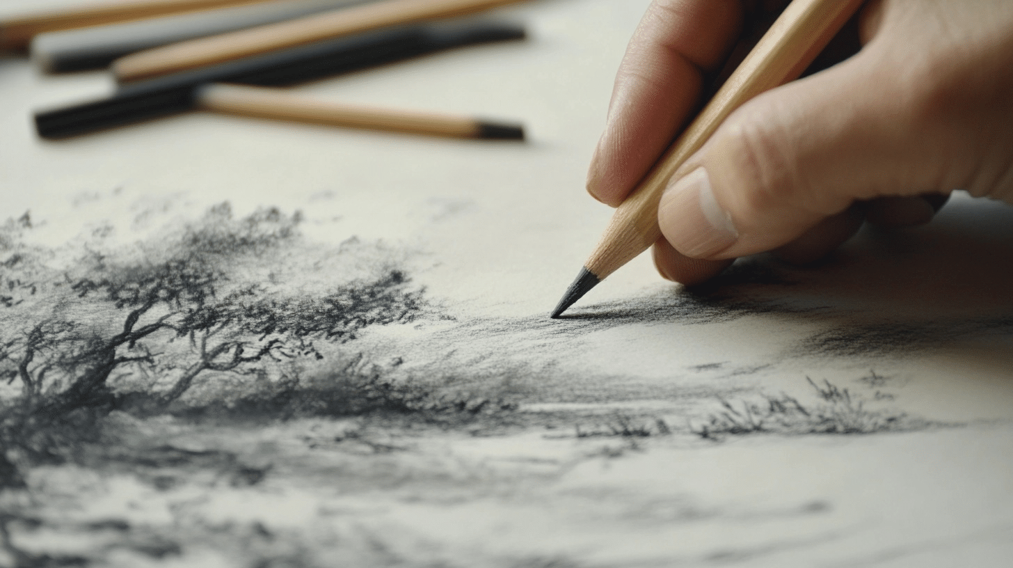 Easy Charcoal Pencil Drawing in Simple Steps - Meredith Plays