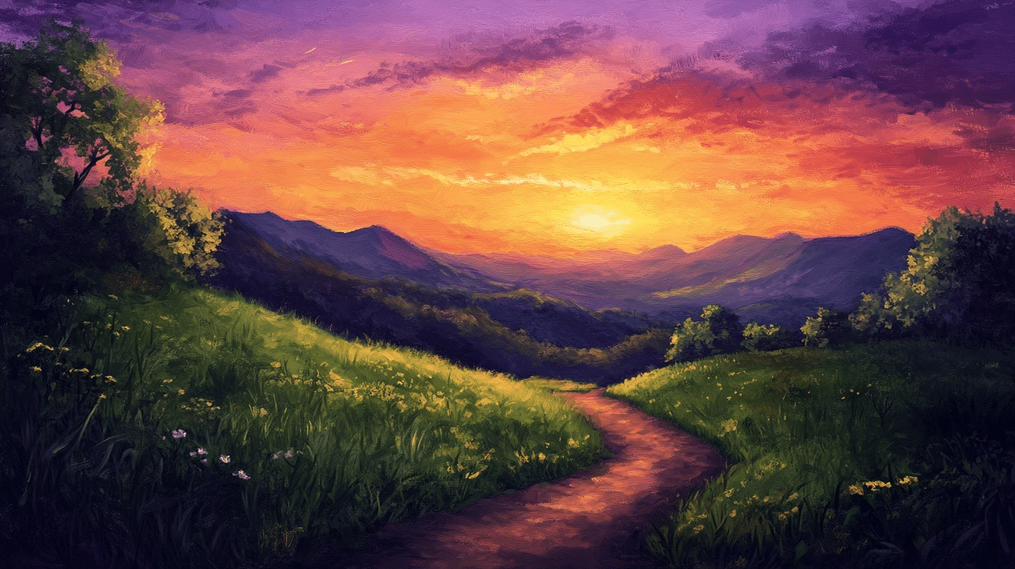 Learning Oil Pastel Landscapes Drawings for Beginners - Meredith Plays