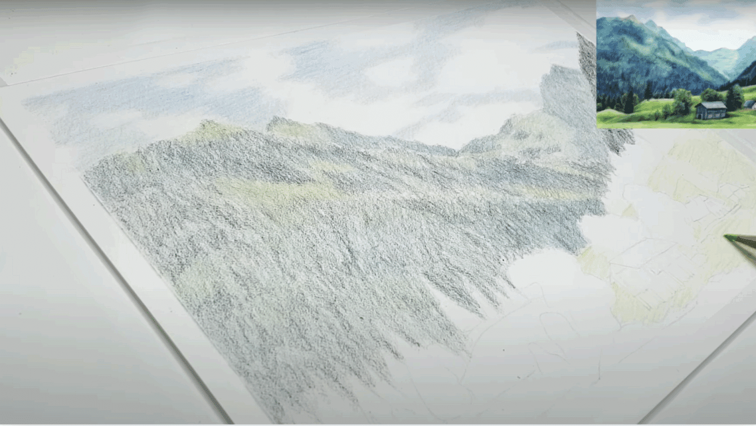 Mastering the Art of Landscape Colour Pencil Drawing - Meredith Plays