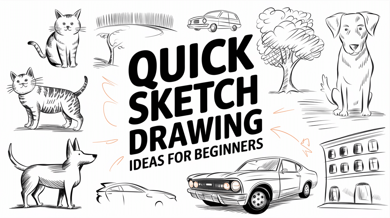 New Quick and Easy Sketch Drawing Ideas for Beginners - Meredith Plays