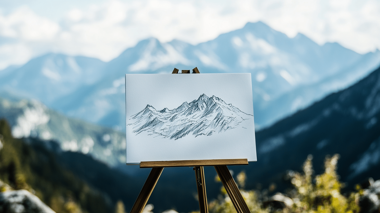 Master Mountain Range Drawing Easy in Simple Steps - Meredith Plays