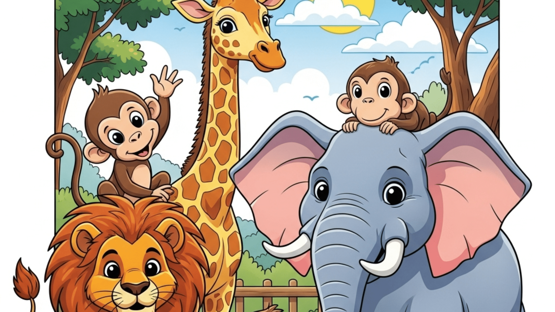 Free PDF of Zoo Animals Coloring Pages - Meredith Plays