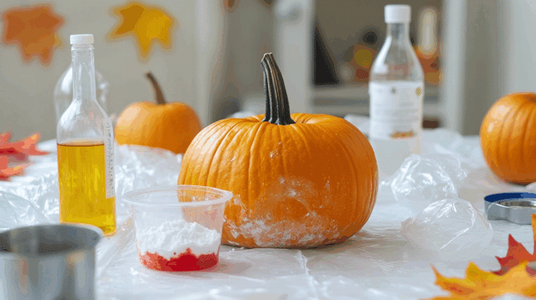 How to Do a Pumpkin Volcano Experiment at Home - Meredith Plays