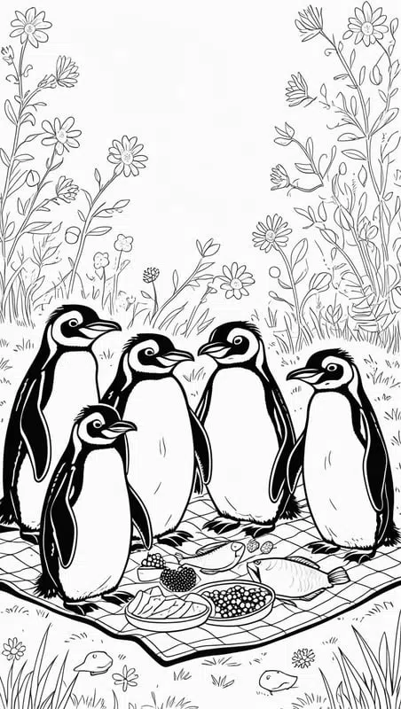 P is for Penguin Coloring Activity Free Printables - Meredith Plays