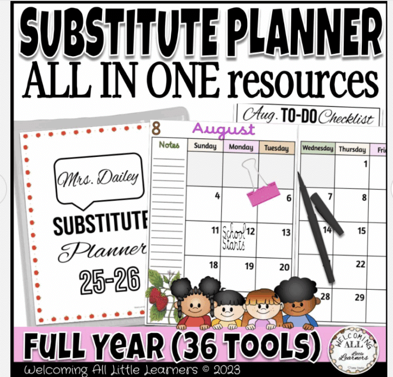 Substitute Binder 101: Your Classroom's Emergency Backup Plan ...