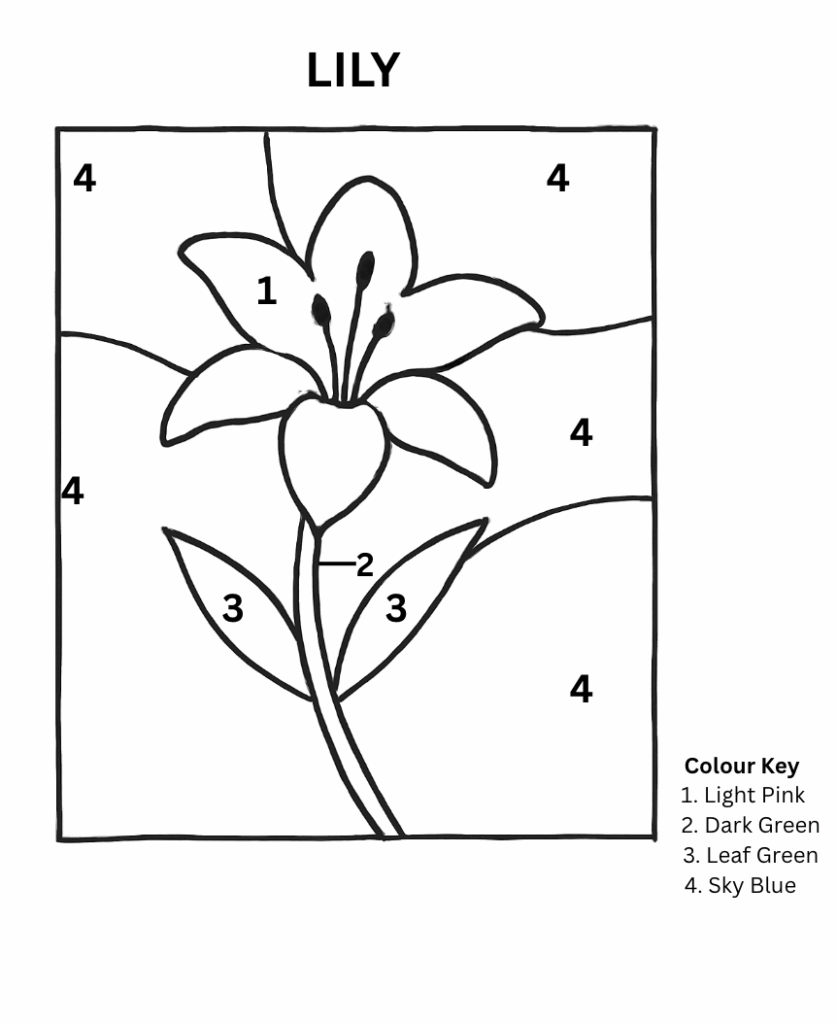 Free PDF of Fun Flower Color by Number Printables - Meredith Plays