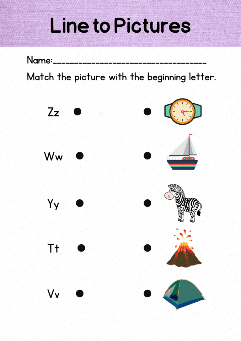 Download Match Letters to Letter Trains Worksheet (PDF) - Meredith Plays