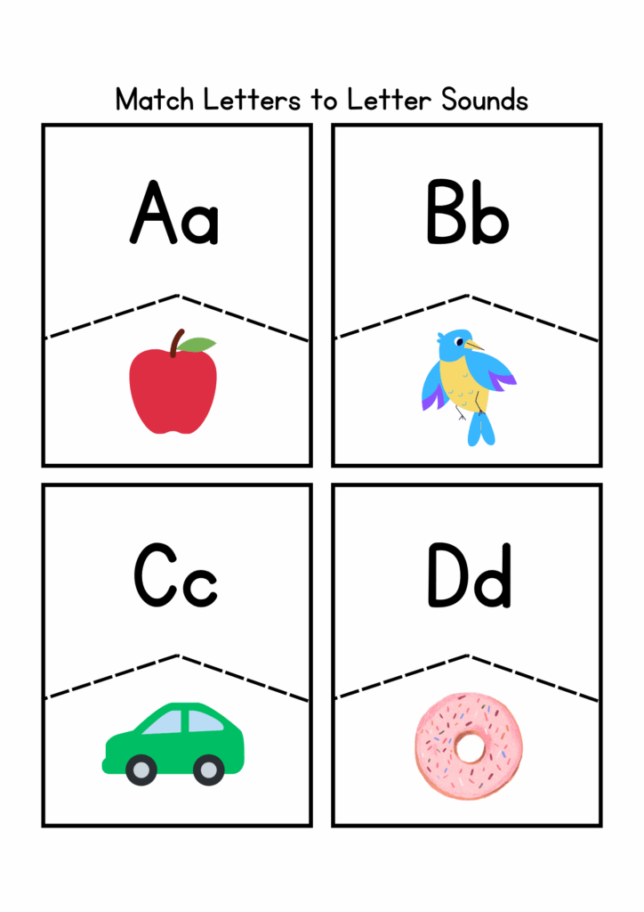 Download Match Letters to Letter Trains Worksheet (PDF) - Meredith Plays