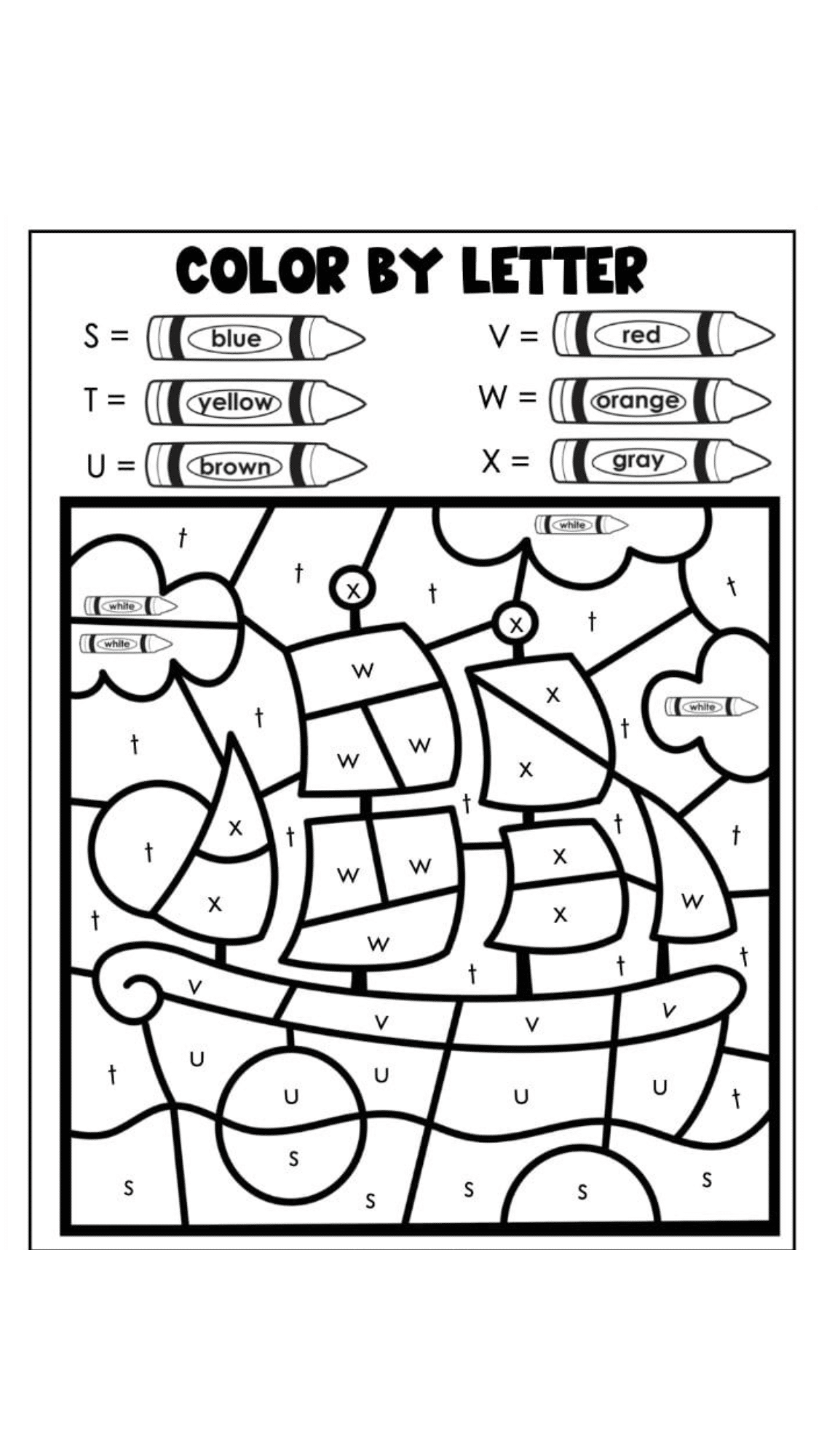 Art of Color by Letter for Kids Free Printables - Meredith Plays