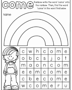 Free Kindergarten Morning Work Printables - Meredith Plays