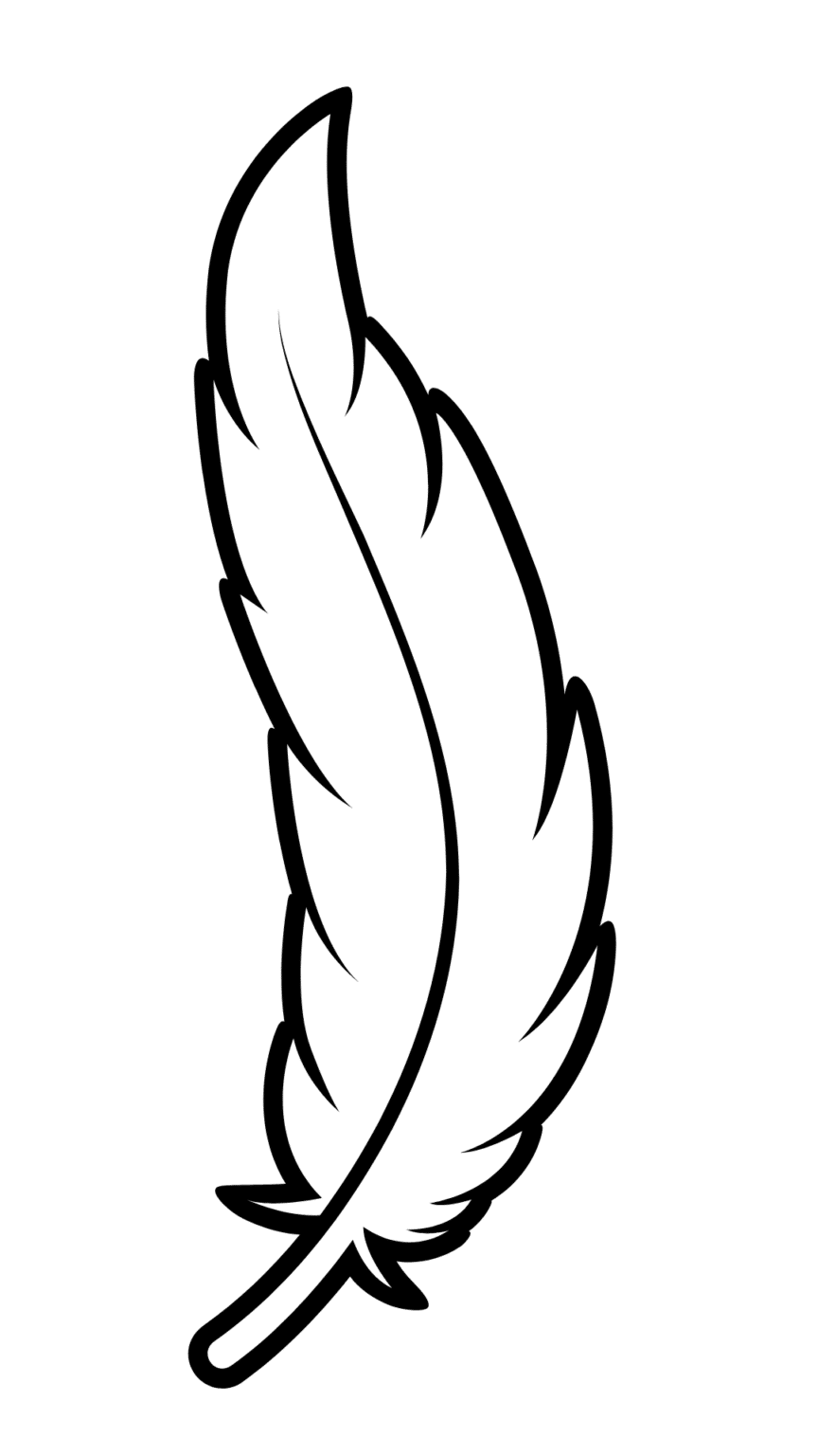 Free Printables Feather Template for Coloring and Crafts - Meredith Plays