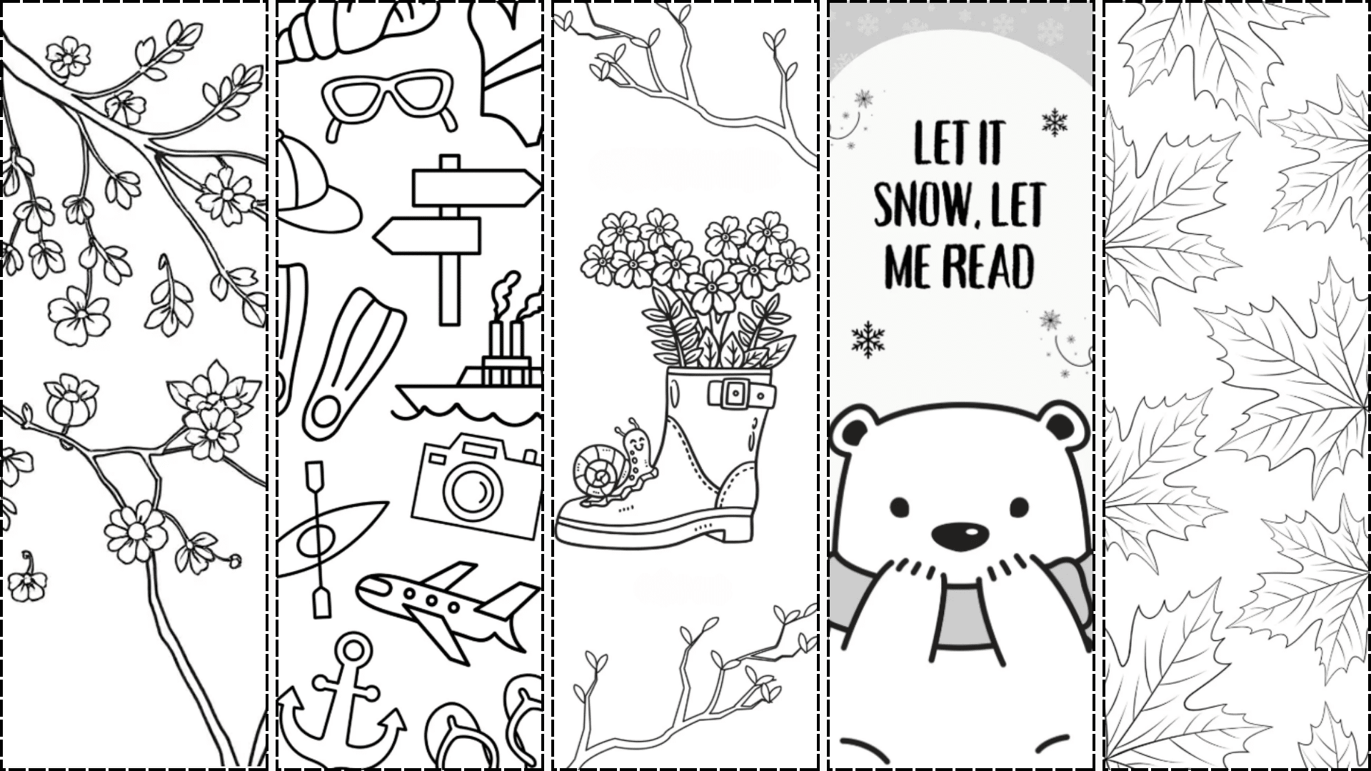 Free Printable Bookmarks to Color for Kids - Meredith Plays