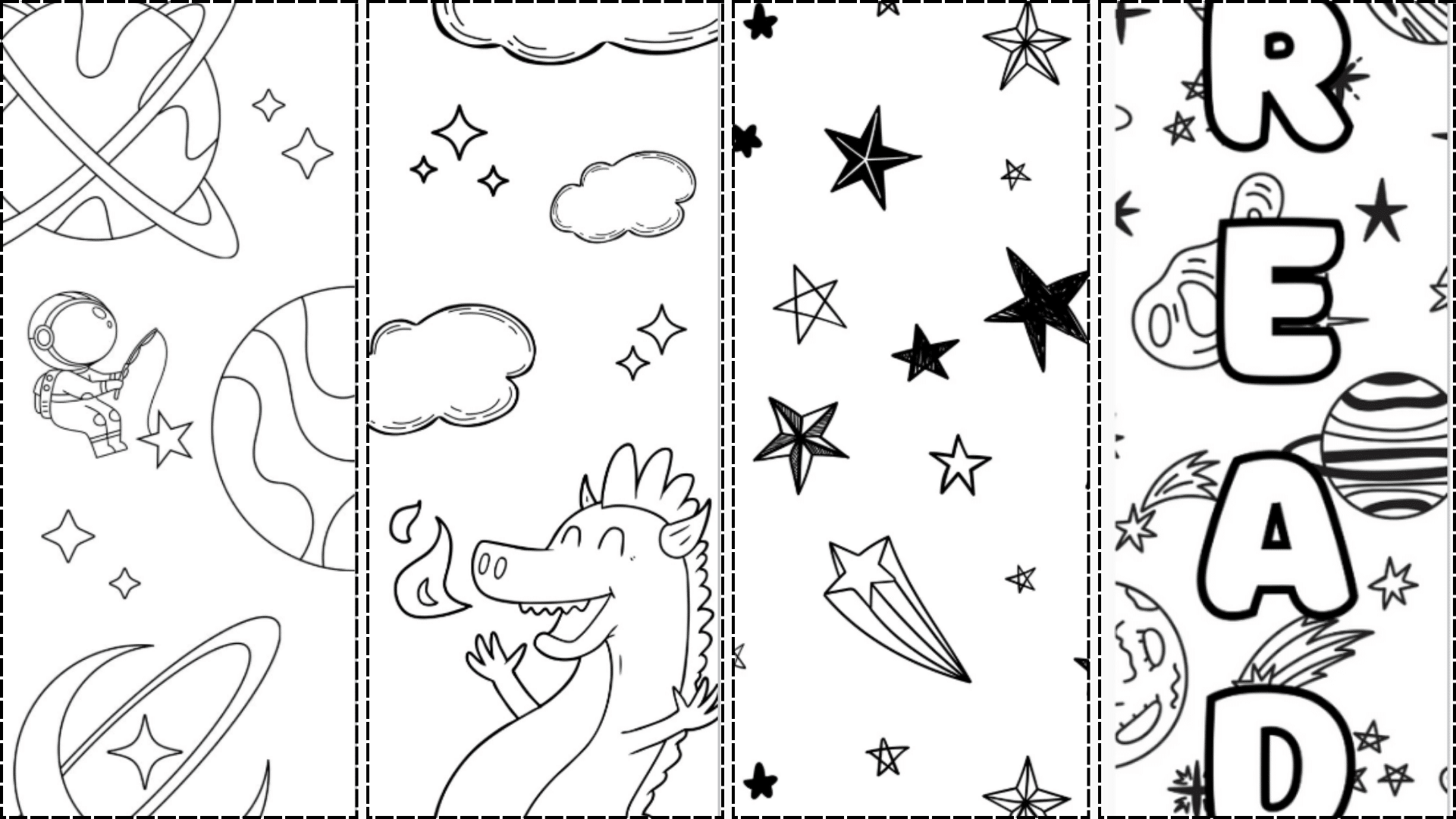 Free Printable Bookmarks to Color for Kids - Meredith Plays