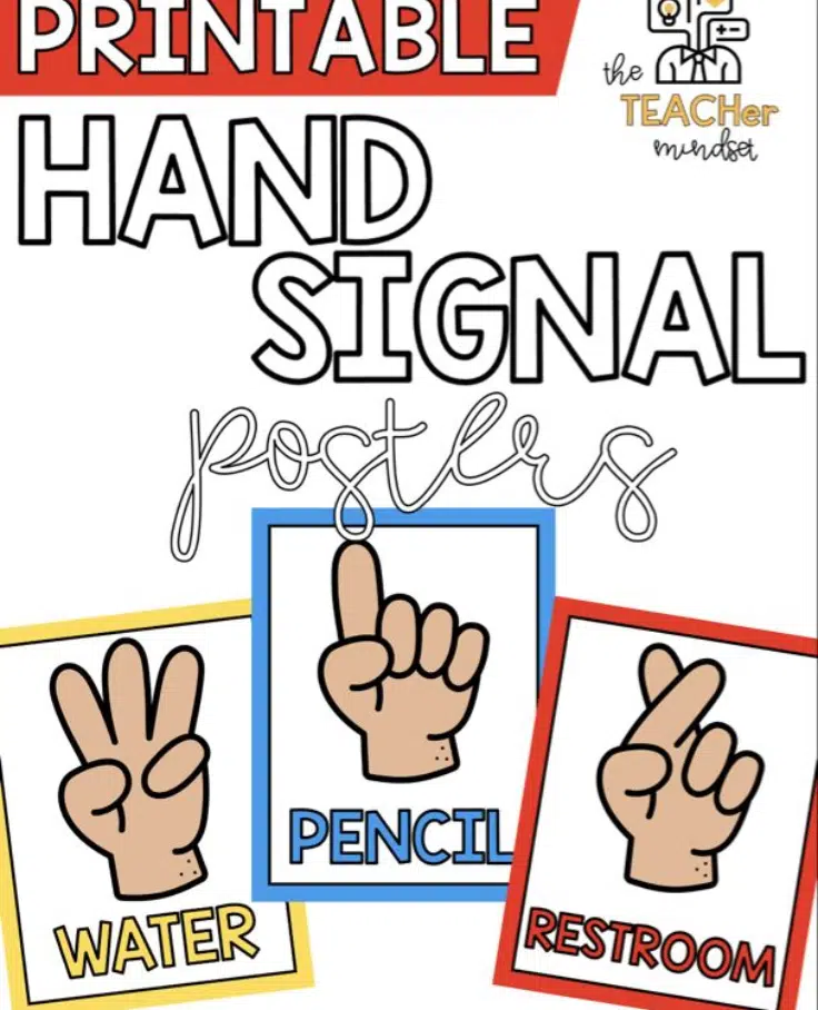 Classroom Hand Signals Printables to Get Teacher's Attention - Meredith ...