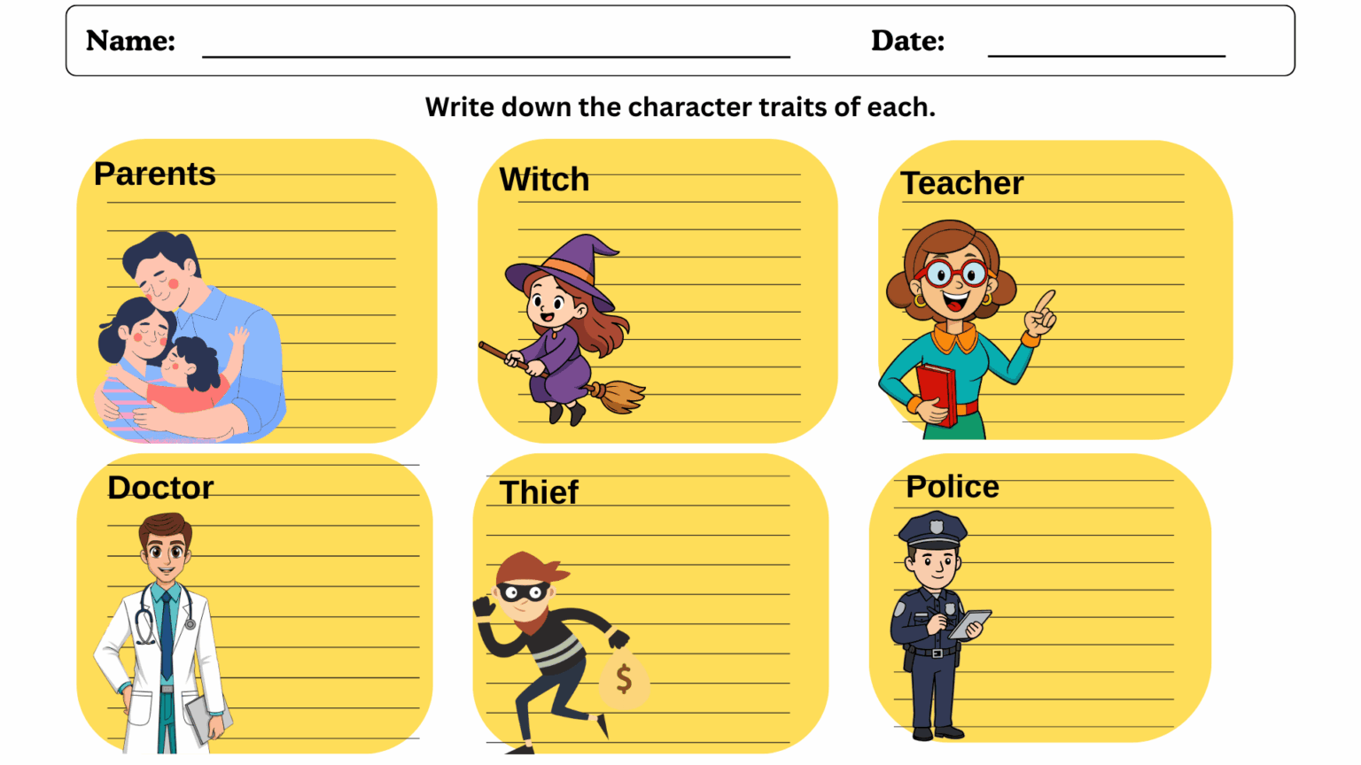 17 Core Character Traits for Kids with PDF Worksheets - Meredith Plays