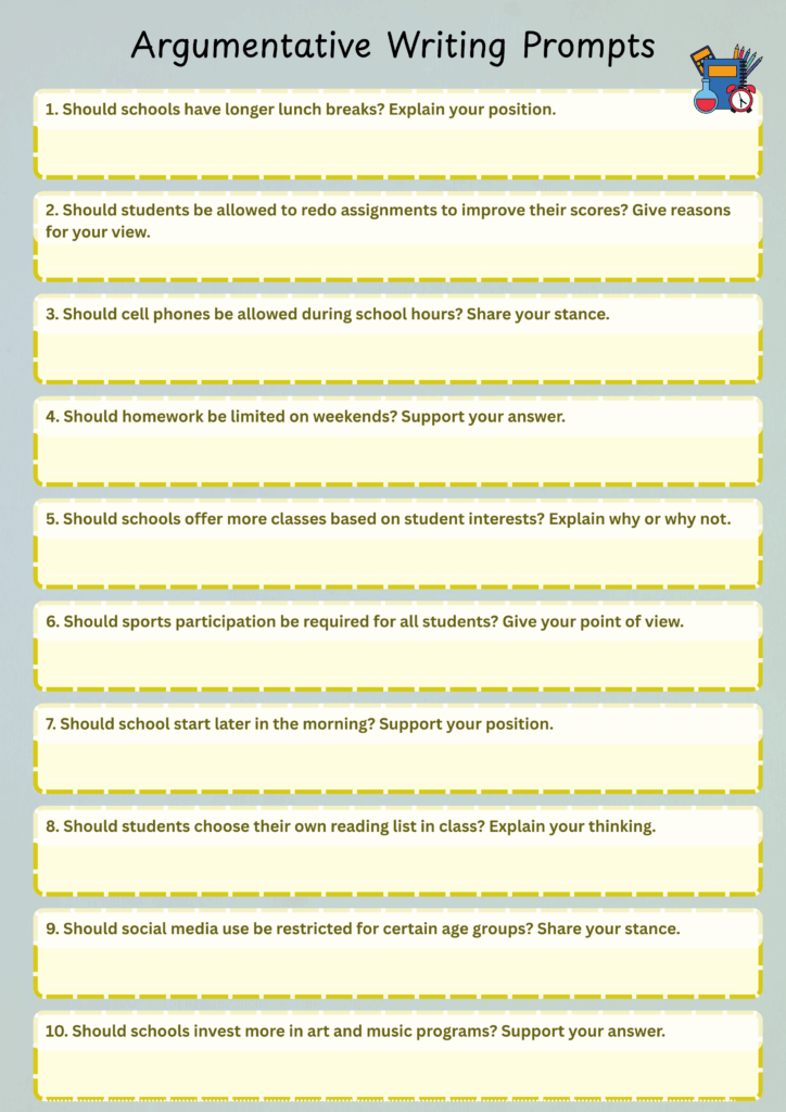 100 + Writing Prompts for Middle School (Free Printable PDF) - Meredith ...