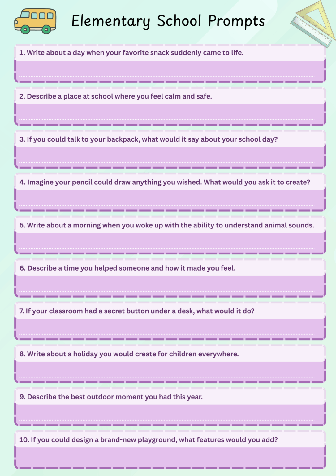 100 + Writing Prompts for Middle School (Free Printable PDF) - Meredith ...